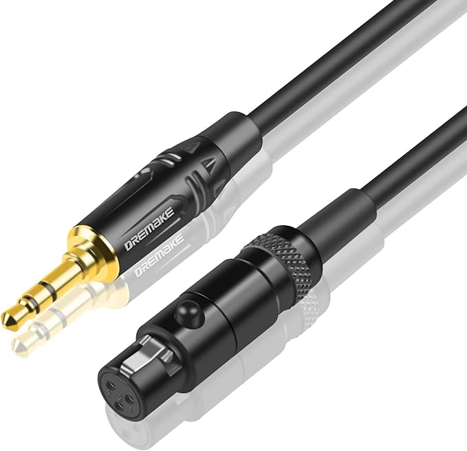 Jack 3.5mm 1/8 to 3-Pin Mini XLR Cable TRS 1/8 Inch Aux Stereo Male to ...